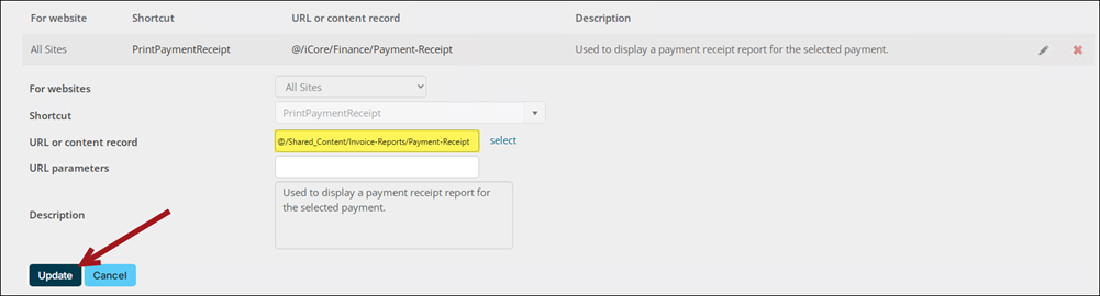 Creating and using a custom payment receipt