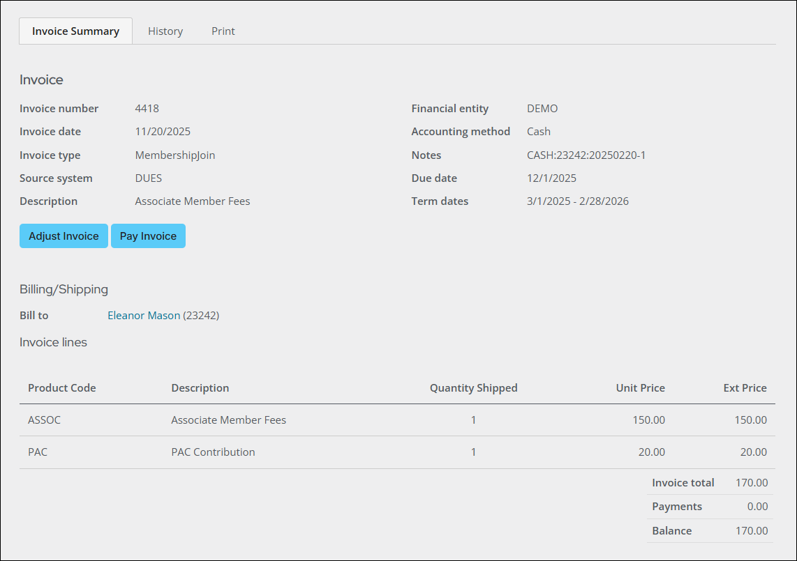 Paying open invoices