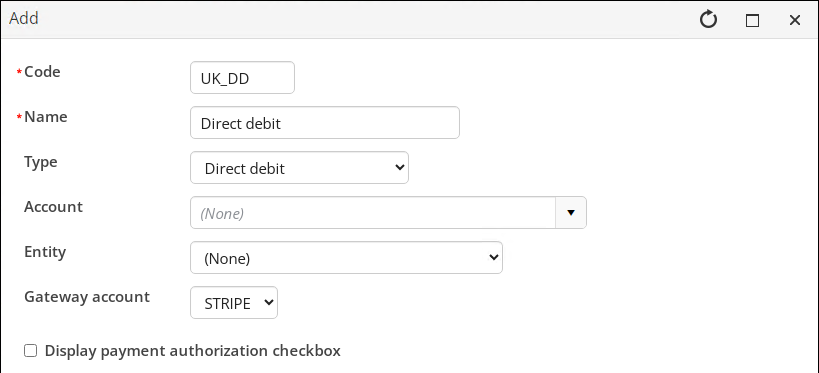 Setting up UK direct debit payments