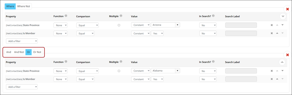Developing filters