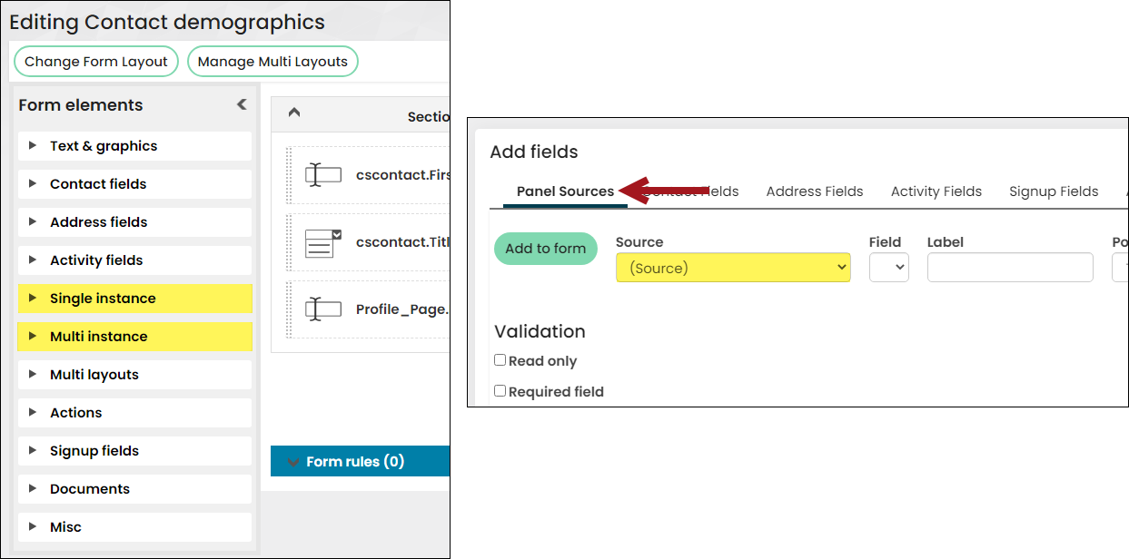 Understanding the form elements