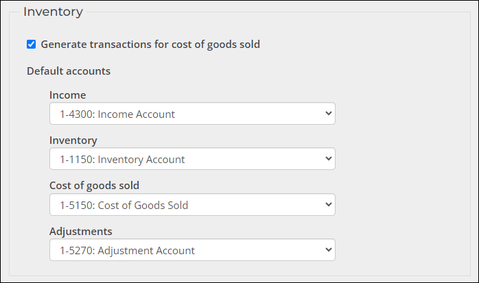 Commerce Settings: System options