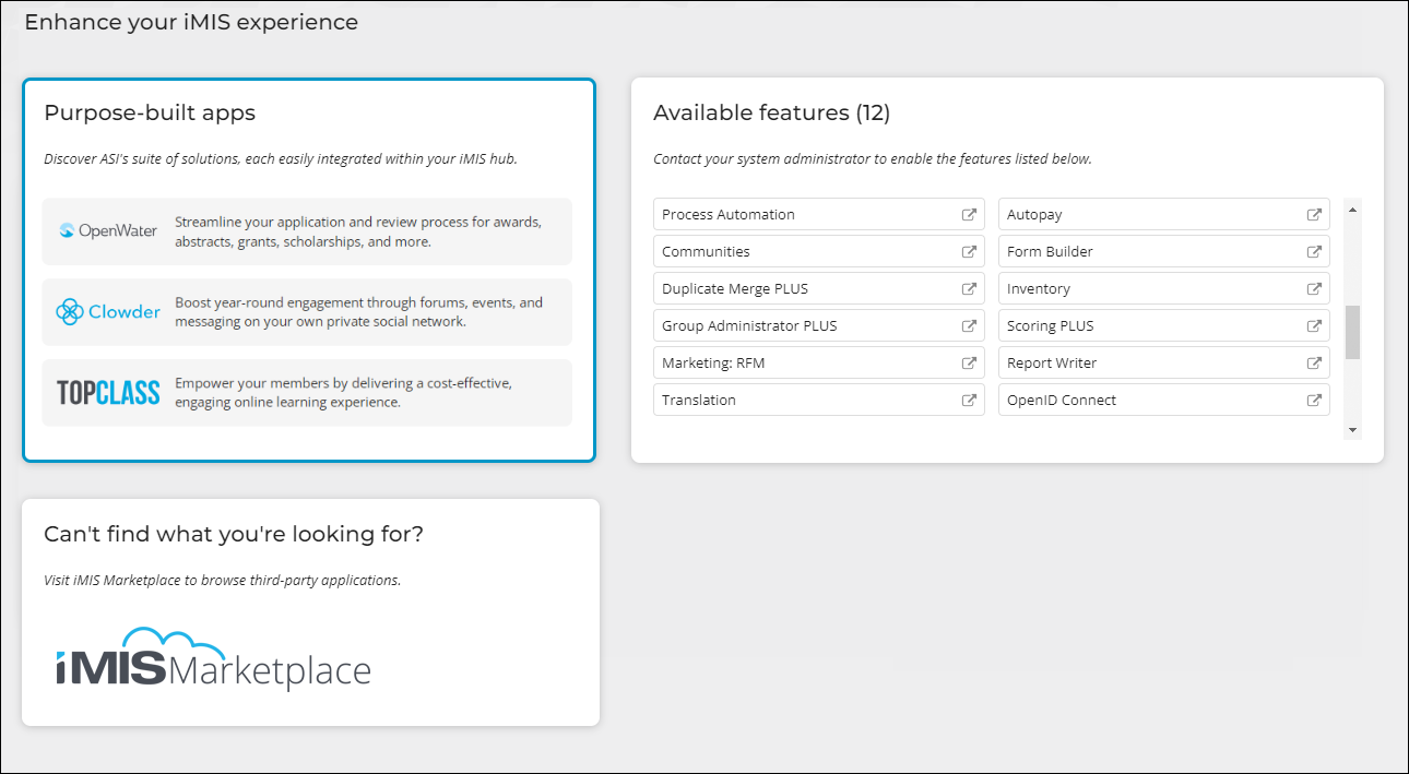 Enhancing your iMIS experience