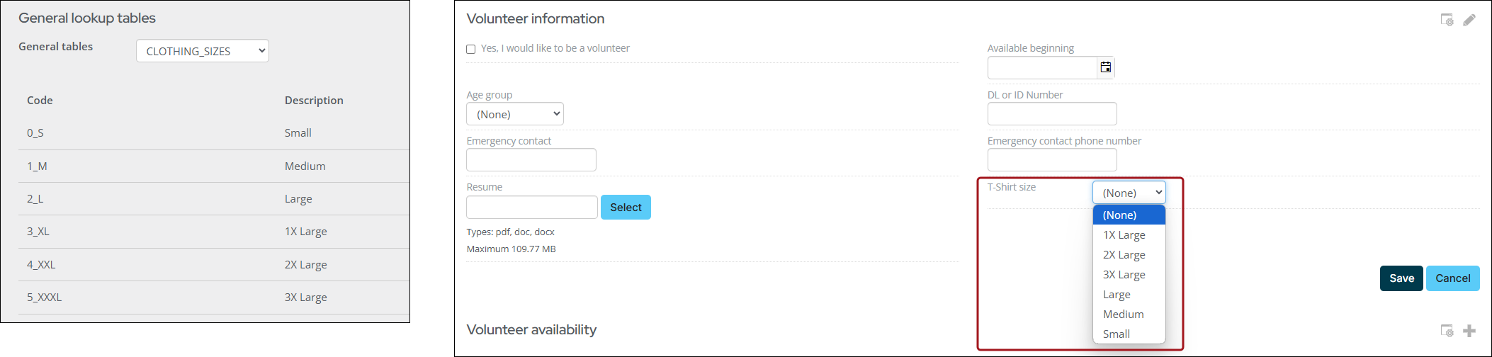 Linking A General Lookup Table With Panel Editor To Create A Drop Down